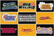Overwhelmed Vector Sticker Pack