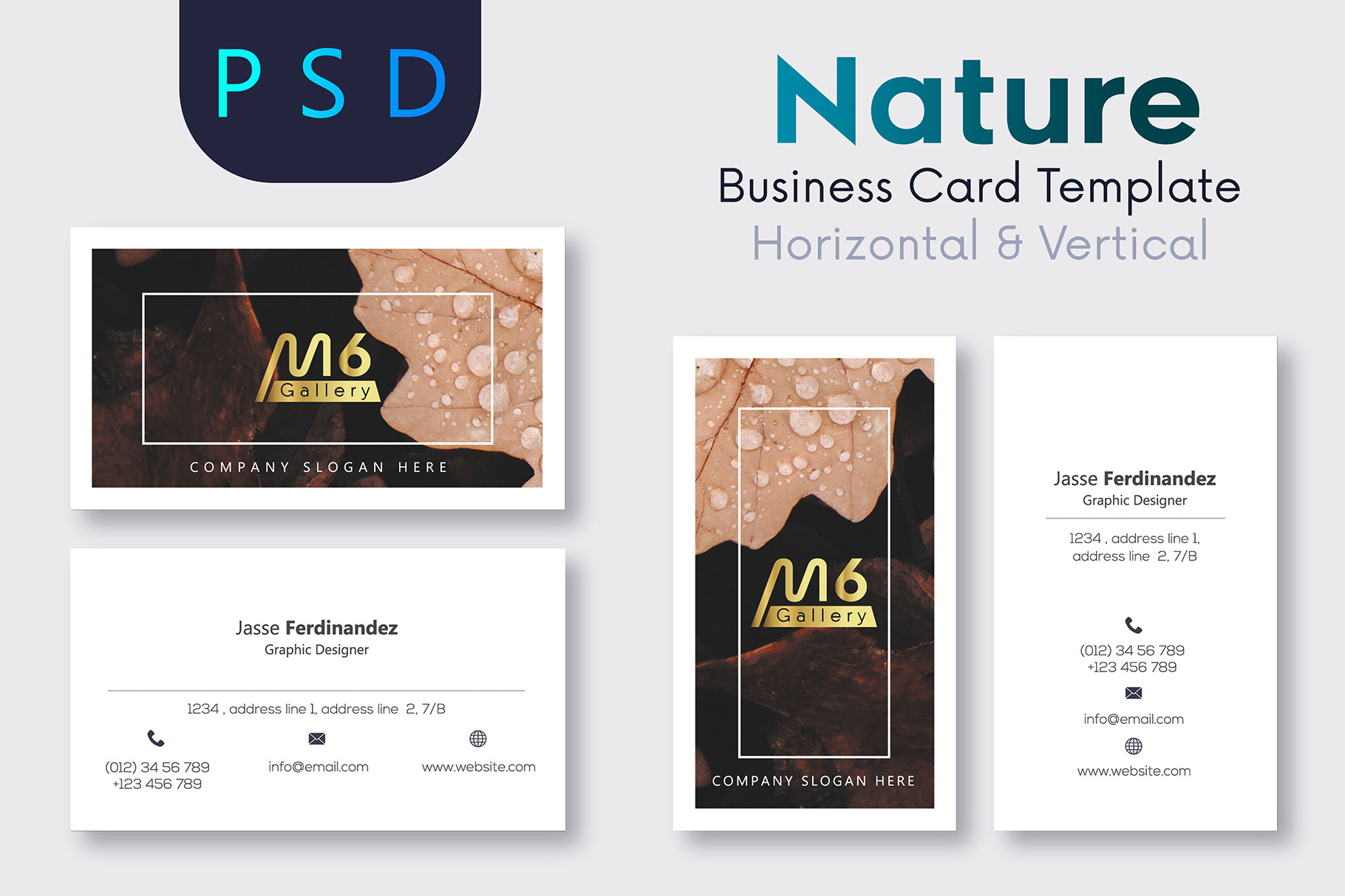 Nature Business Card Template- S28 | Business Card Templates ~ Creative ...