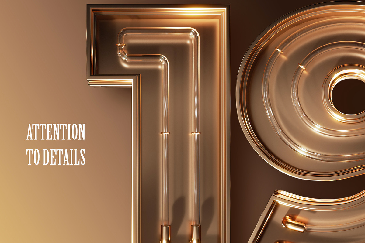 3D Neon PSD Letters -Classic version, an Object Graphic by GK Creative