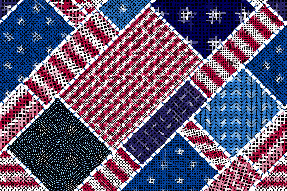 USA flag vector pattern