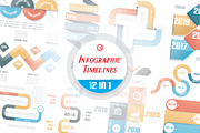 Infographic Timelines Bundle | Presentation Templates ~ Creative Market