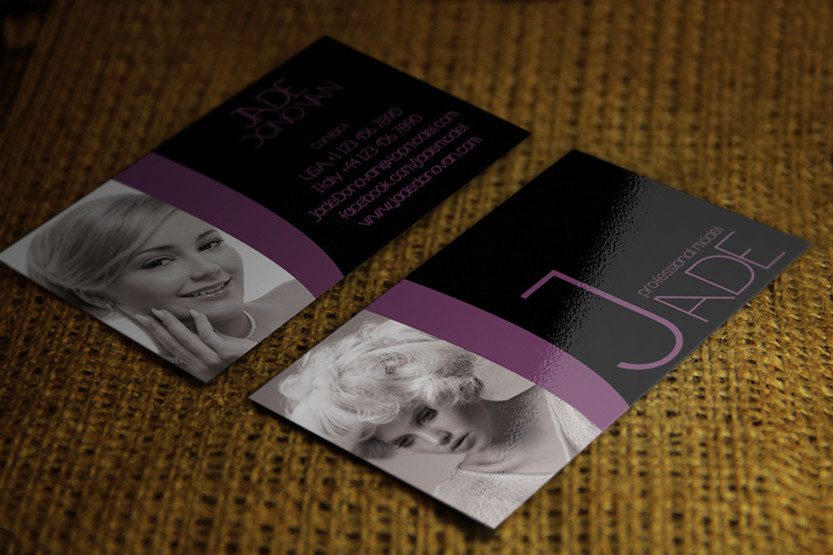 Model Business Card, a Business Card Template by Konakchiev | Creative ...