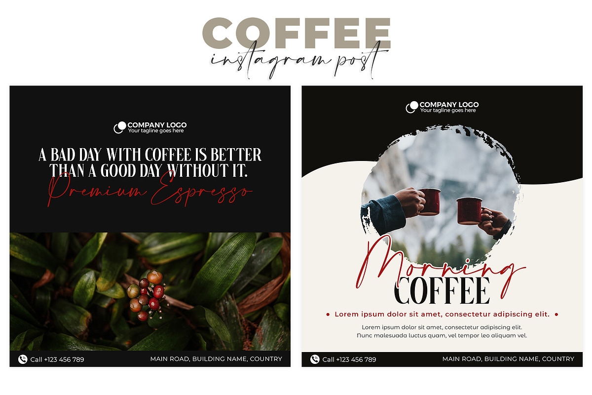 Coffee Instagram Post Template, a Social Media Template by illycreative ...