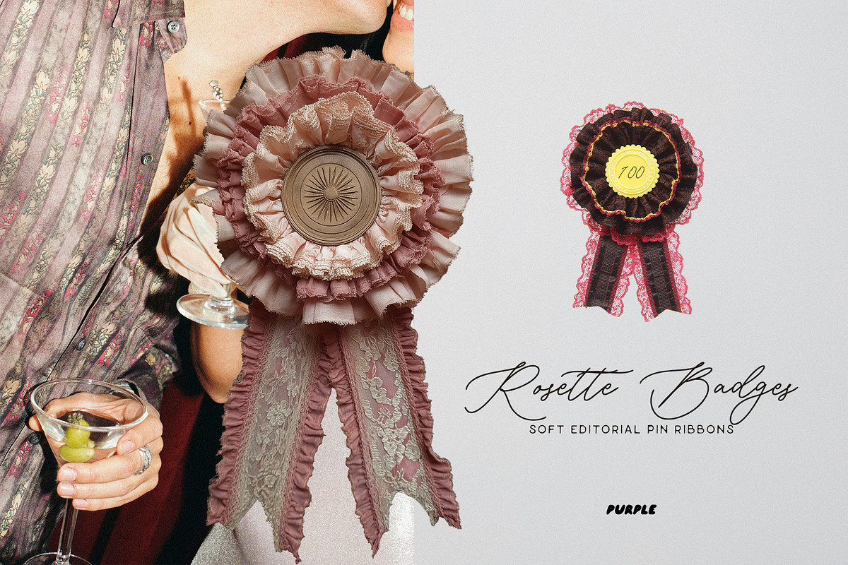 Rosette Badges: Pin Ribbons Pack