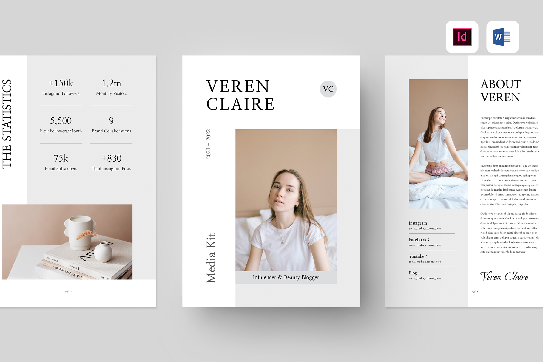 Media Kit | MS Word & Indesign, a Brochure Template by Leaflove