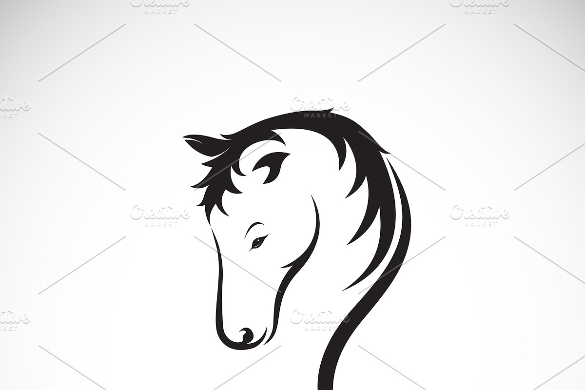 horse head vector logo