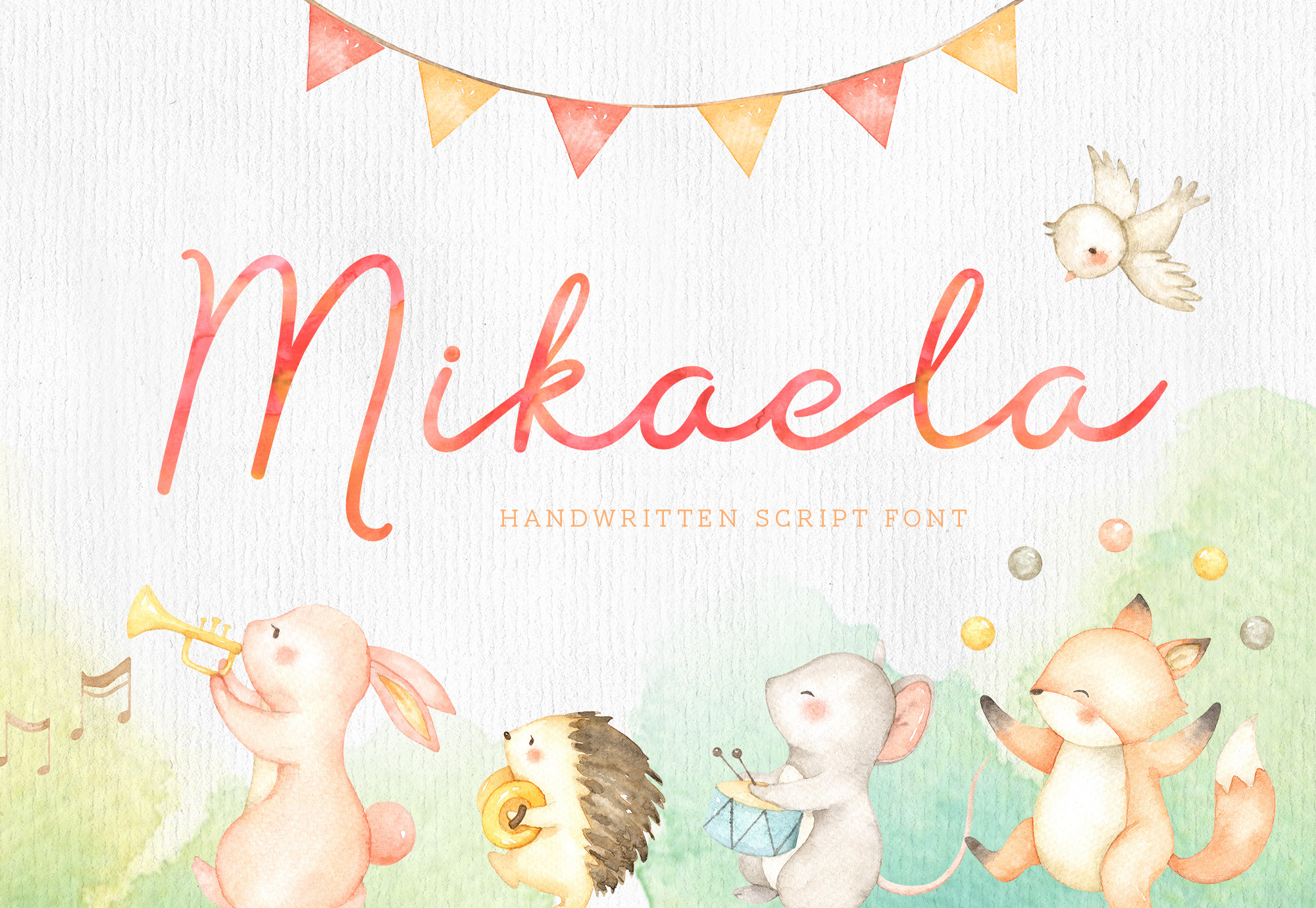 Mikaela Script, a Script Font by TypeFairy
