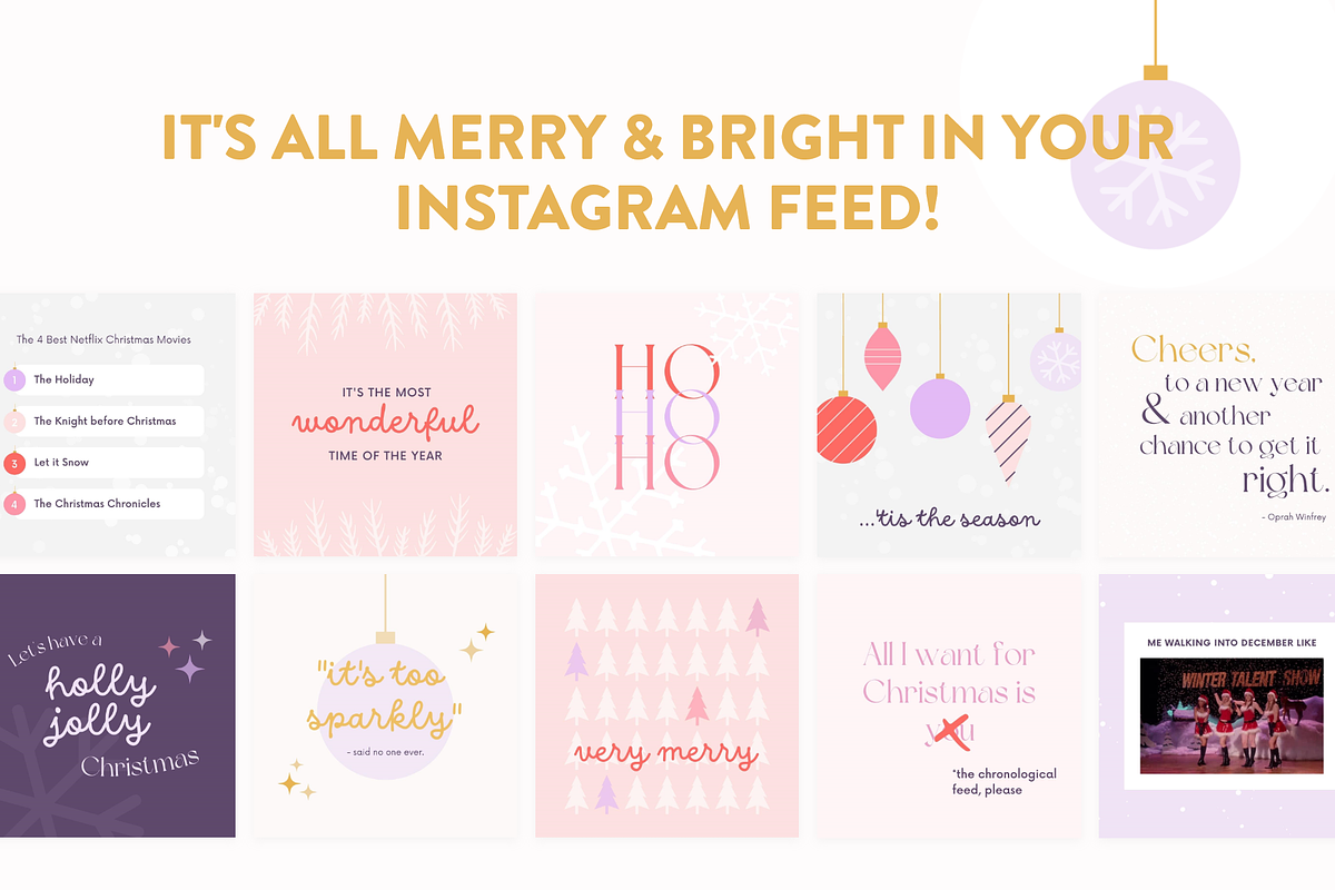 Instagram Holiday Template Pack Xmas