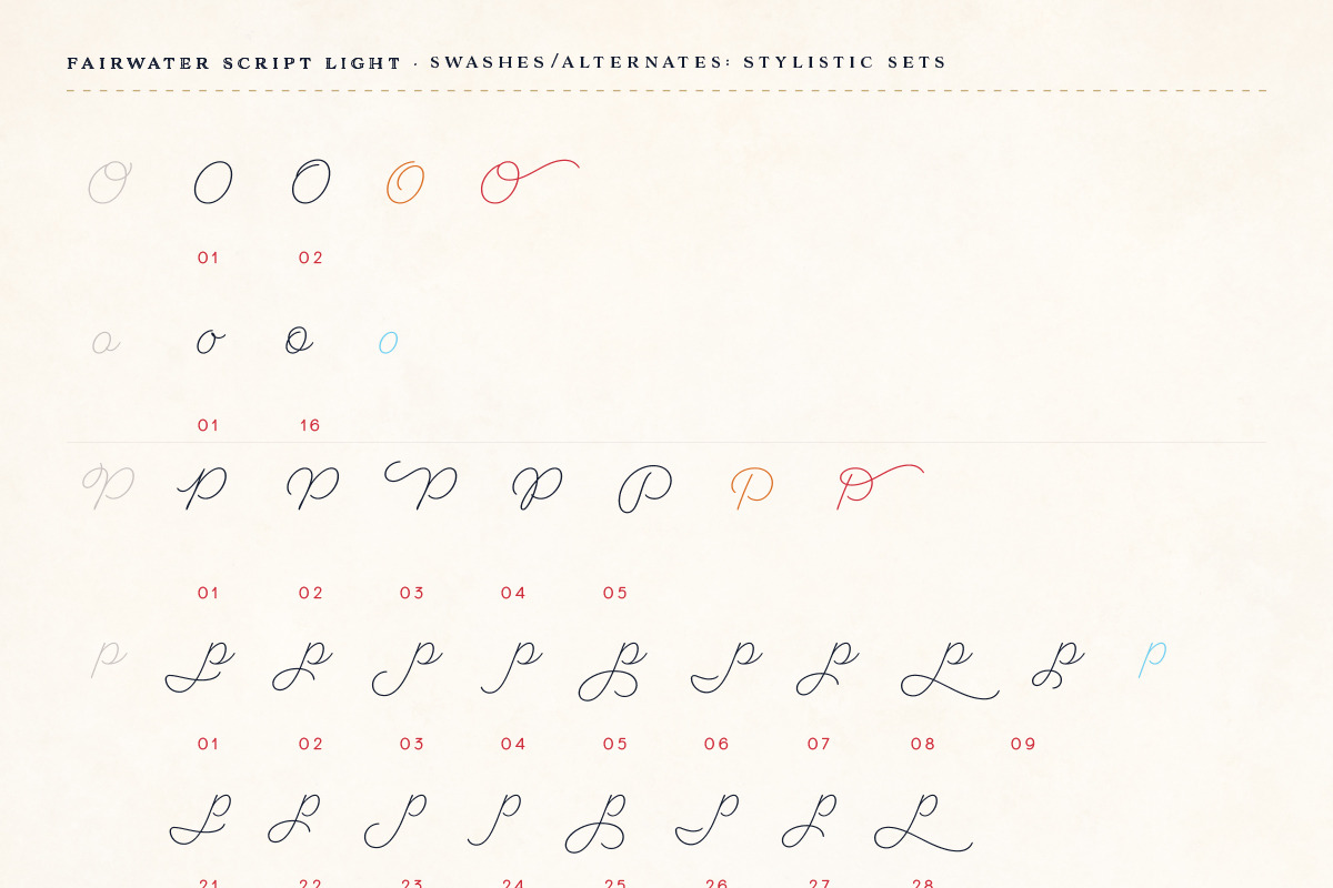 Fairwater Script Light, a Script Font by Laura Worthington