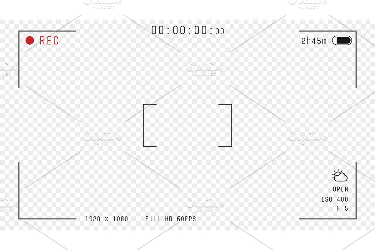 Video camera overlay, a Texture Graphic by SkyVectors