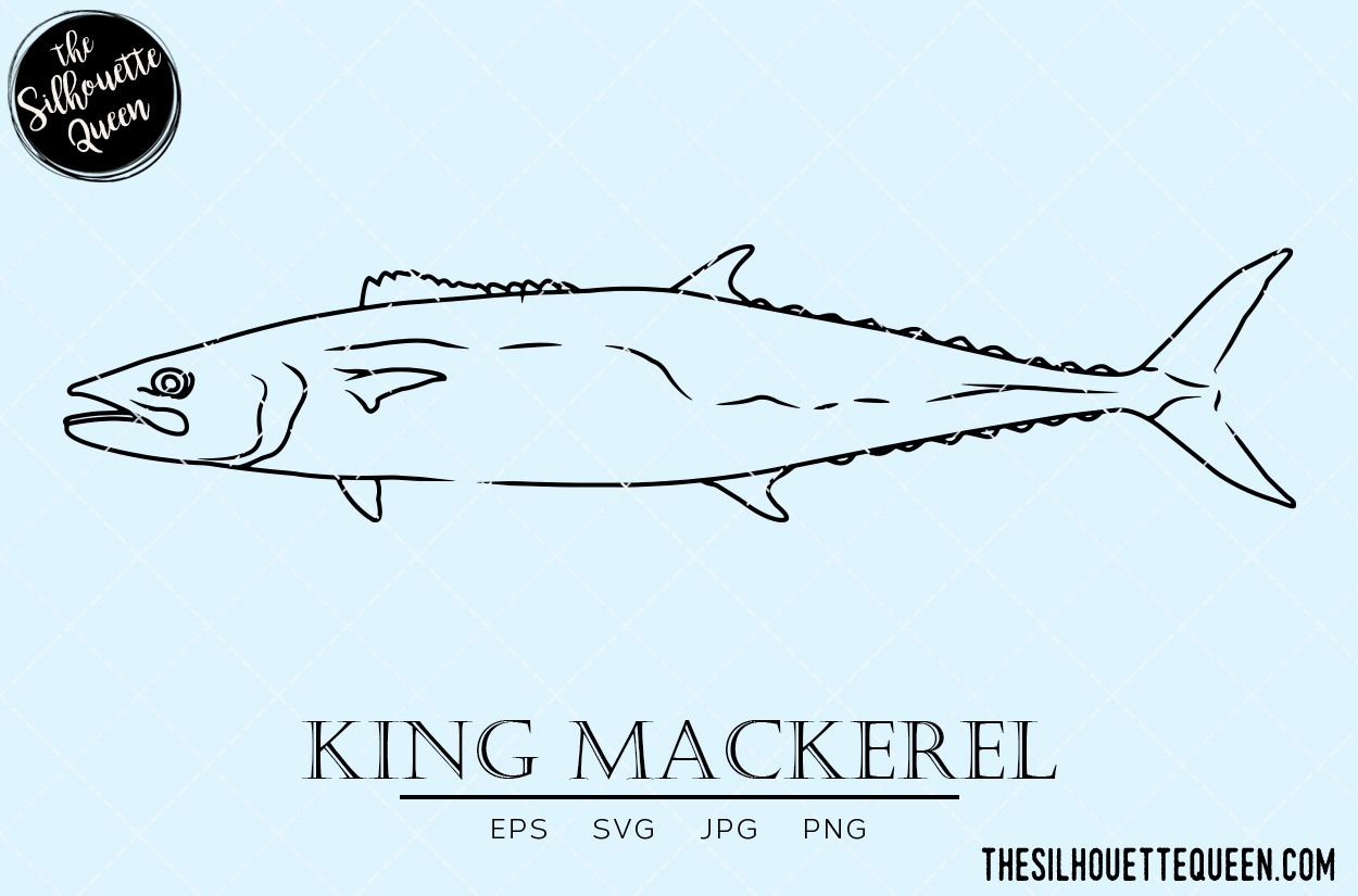 King Mackerel vector cut files, an Animal Illustration by The ...