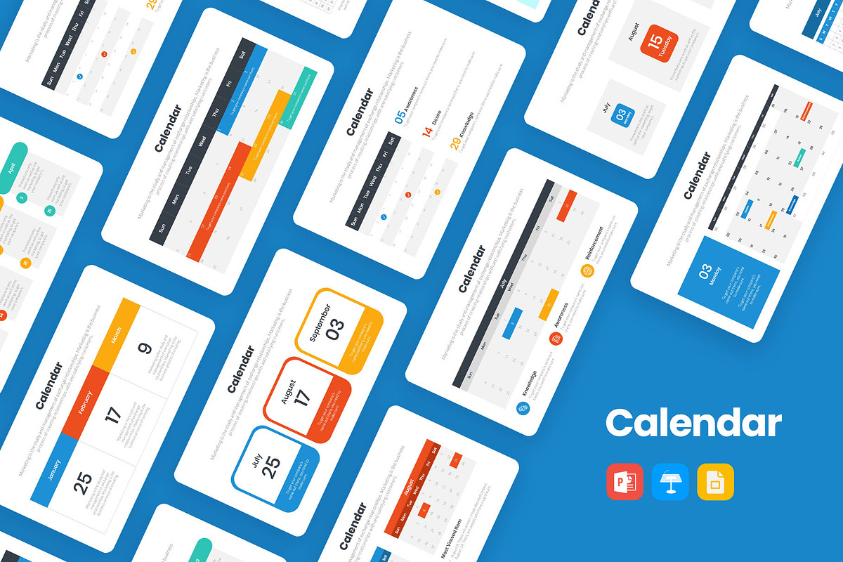Calendar Infographics Template, a Presentation Template by slidequest