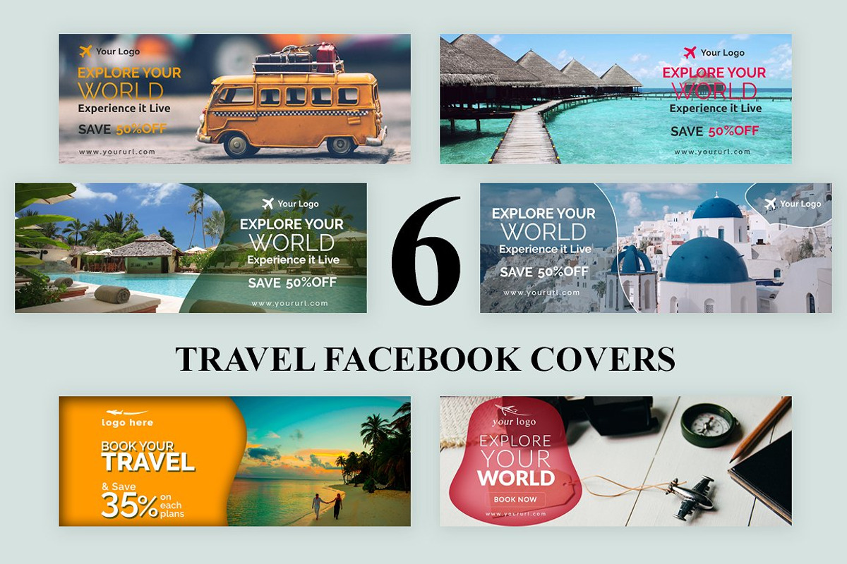 Facebook Covers - 12 Templates, a Social Media Template by Creatricks