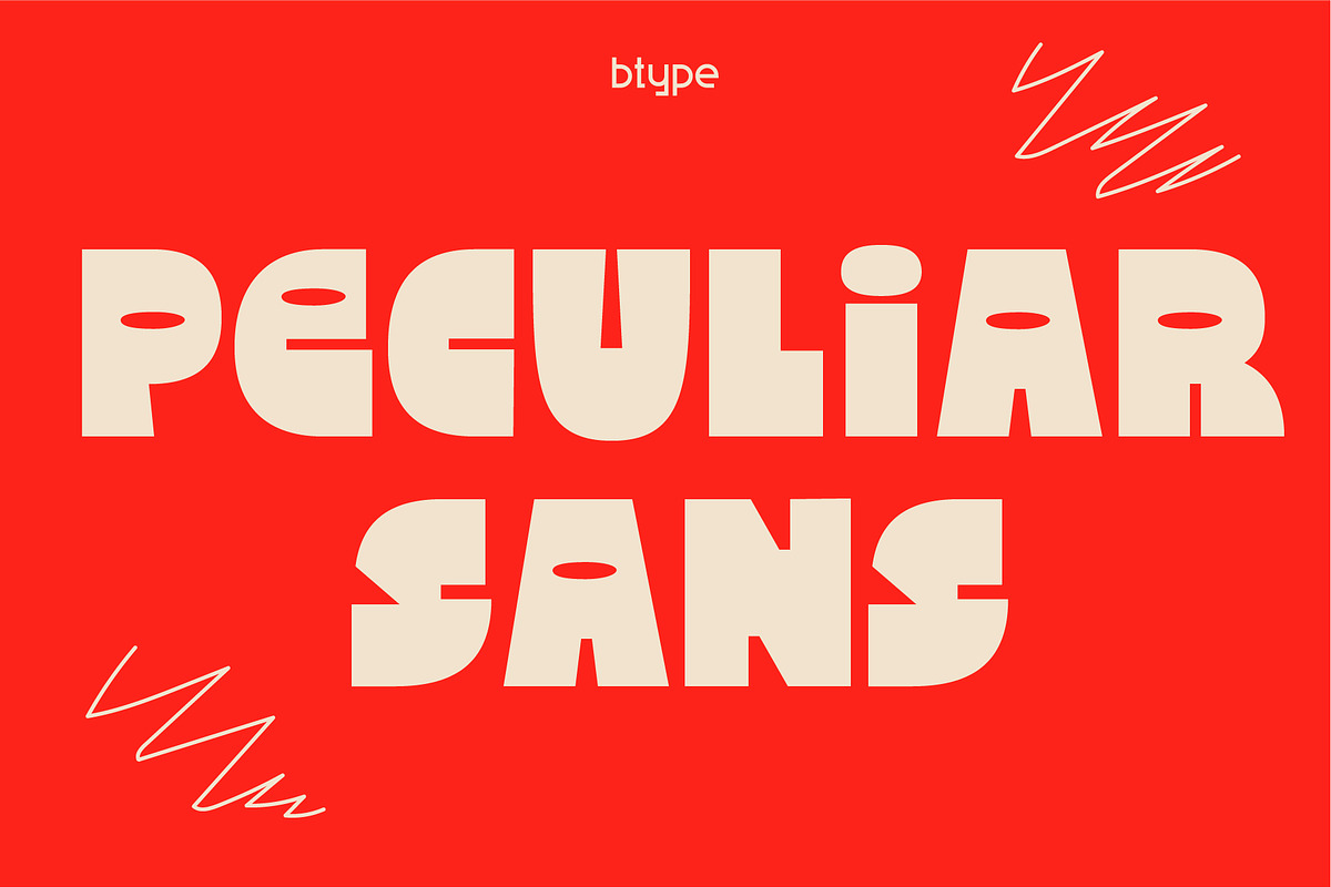 Peculiar Sans – Chunky Display Font
