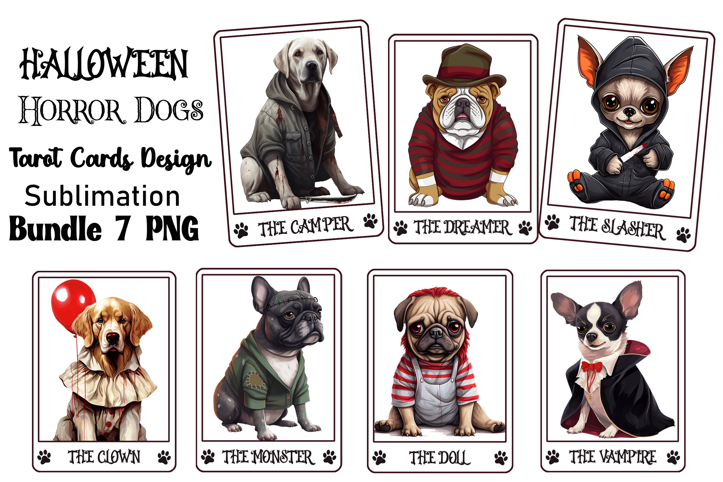 Horror Dogs Halloween Funny Bundle, a Graphic by Pet Cave