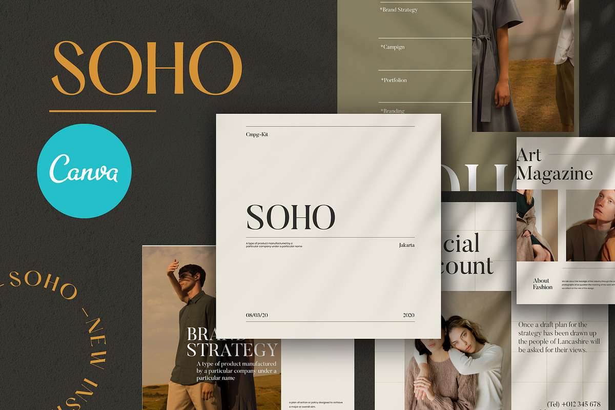 Brand Social Media Pack Canva Bundle, a Social Media Template by ...