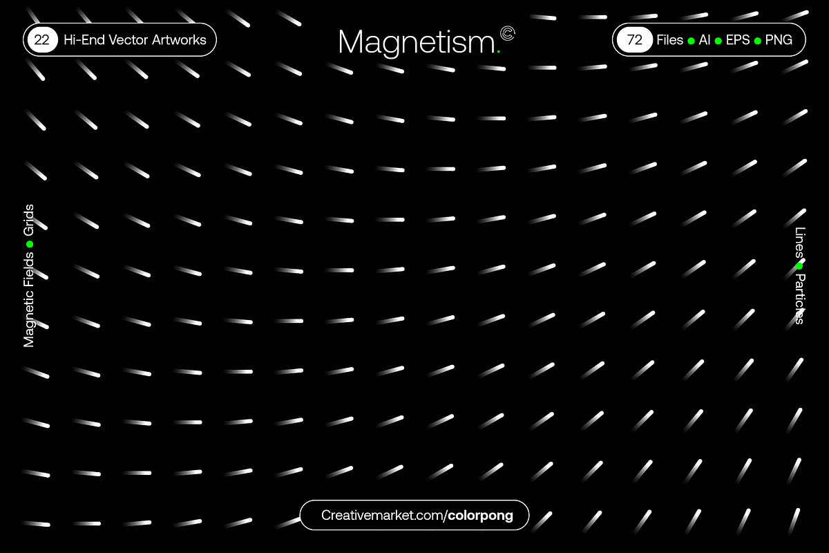 Magnetism - Vector Bundle, a Pattern Graphic by Colorpong