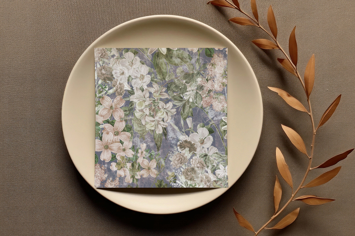 Subtle Floral Wallpaper, a Pattern Graphic by MalyskaStudio