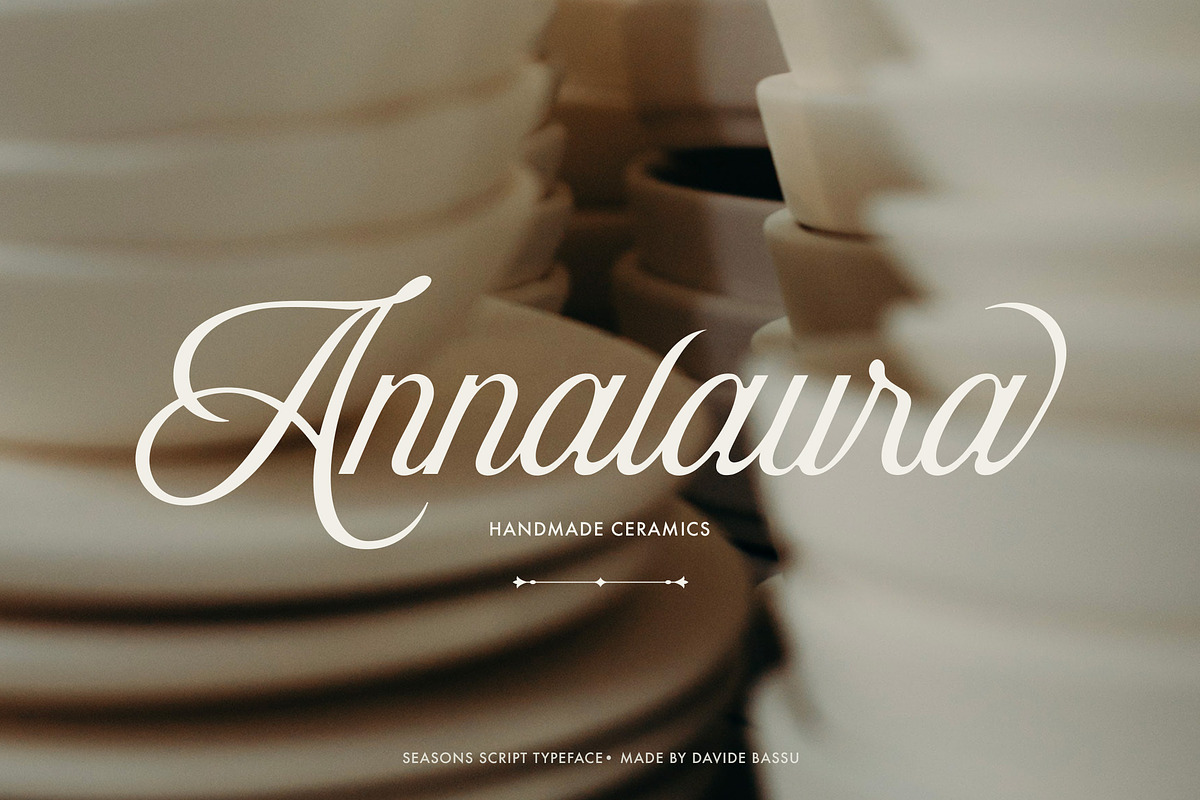 Seasons script, a Script Font by Davide Bassu