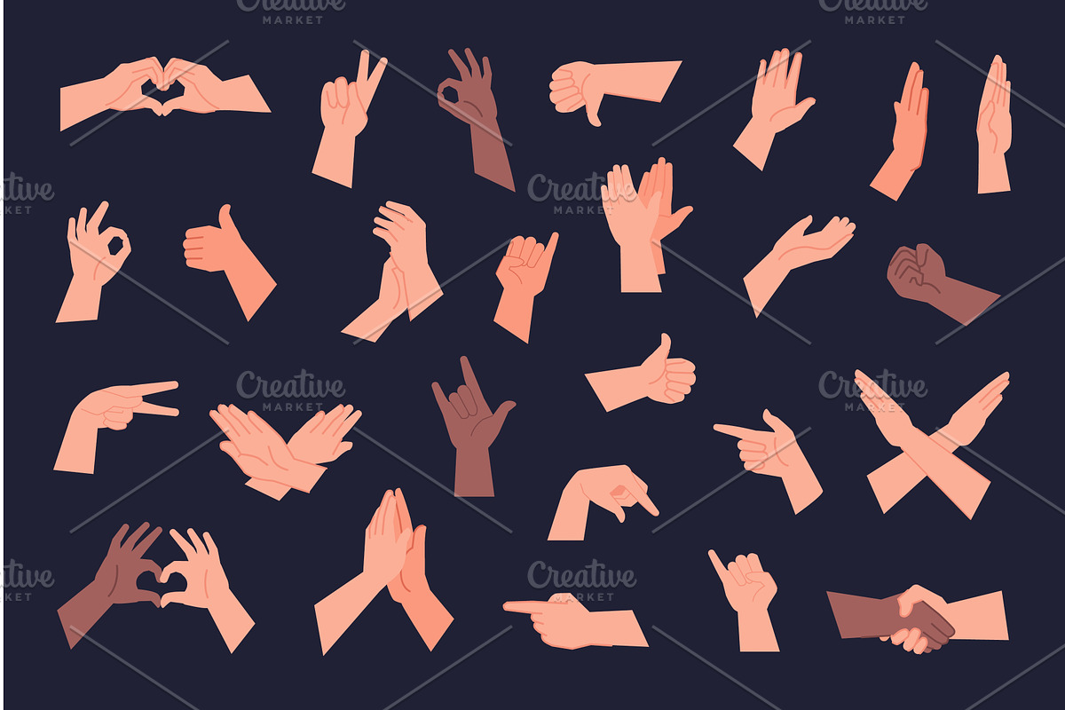 Palms poses. Hand gestures with, a Graphic by Stock-Smart-Start