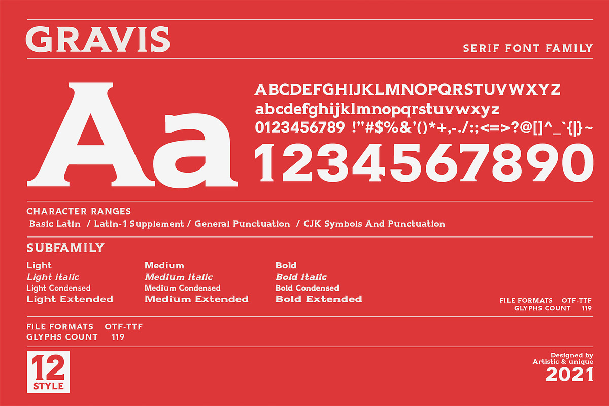 Gravis - Serif font family
