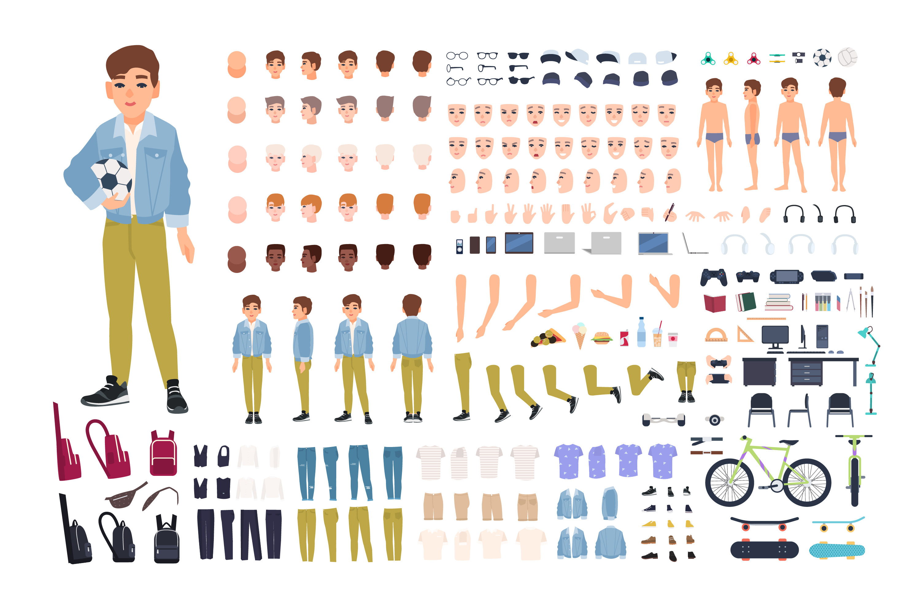 Little boy character constructor, an Education Illustration by Good ...