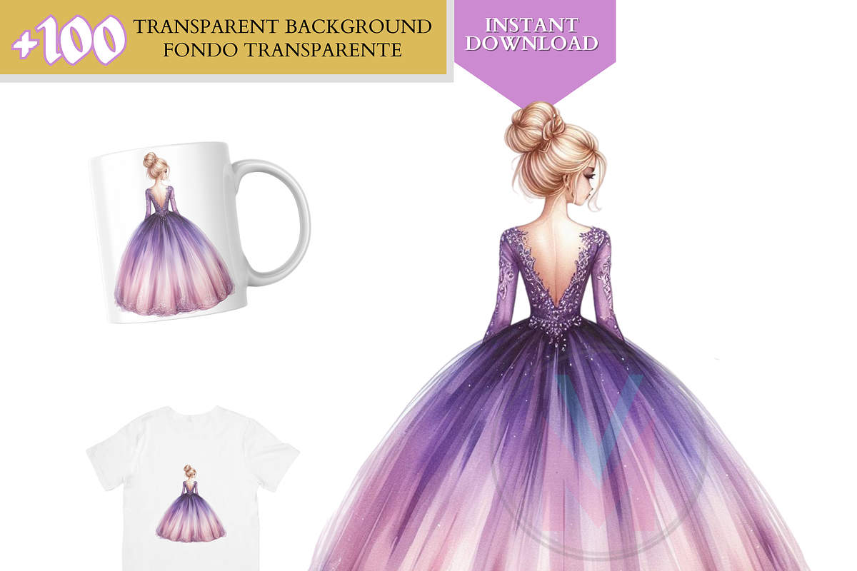 Purple Princess Clipart lila Quince