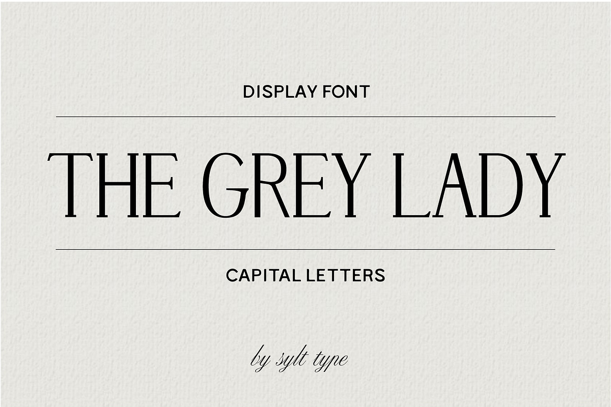 The Grey Lady Nantucket Display Font, a Serif Font by Sylt Type