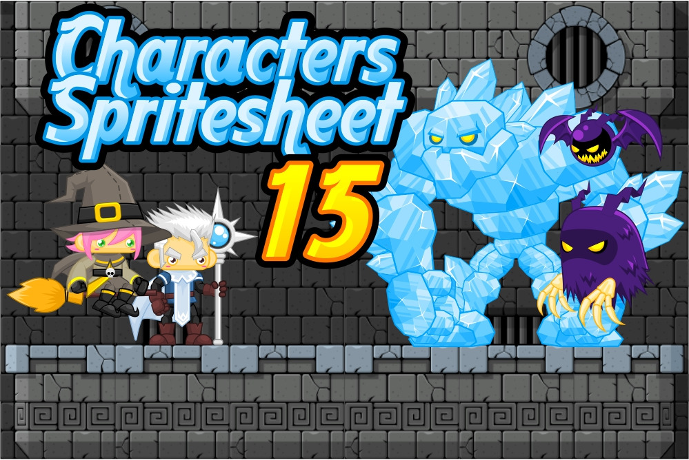 Characters Spritesheet 15, an Illustration by pzUH