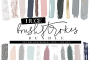 200 Watercolor Brushstrokes BUNDLE, a Texture Illustration by KA Designs