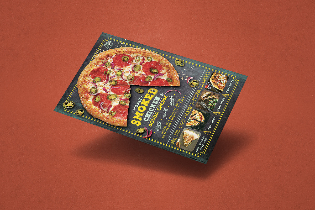 Pizza Promo Flyer, a Flyer Template by BlueRobinStudio