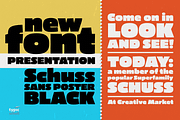 Schuss Sans CG Poster Black, a Sans Serif Font by typic schuss