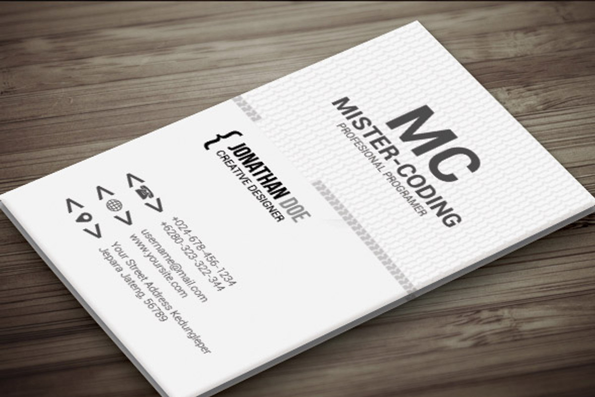 coding shape v1 business card, a Business Card Template by ABAZ SHOP ...