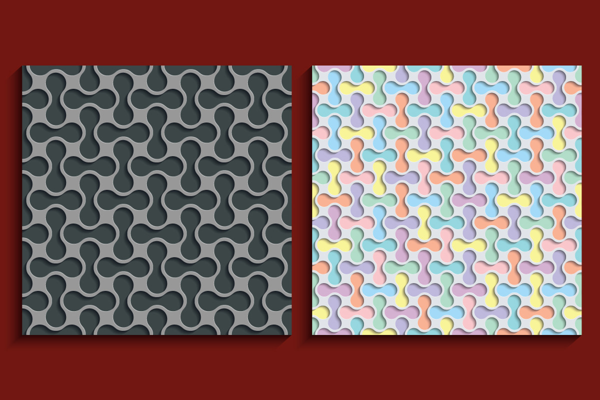Geometric Pattern Digital Papers, a Pattern Graphic by Vectorchoice