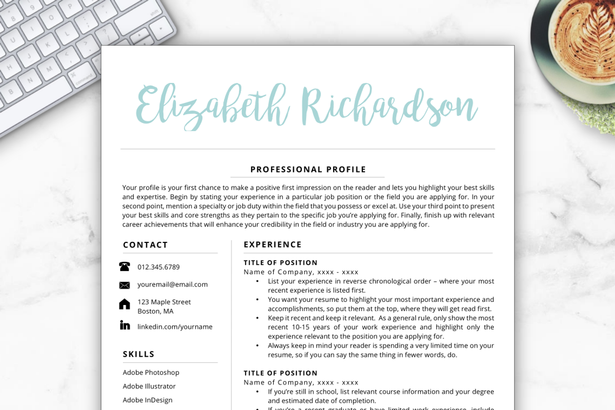 Resume Template - Elizabeth, a Resume Template by Resume Template Studio