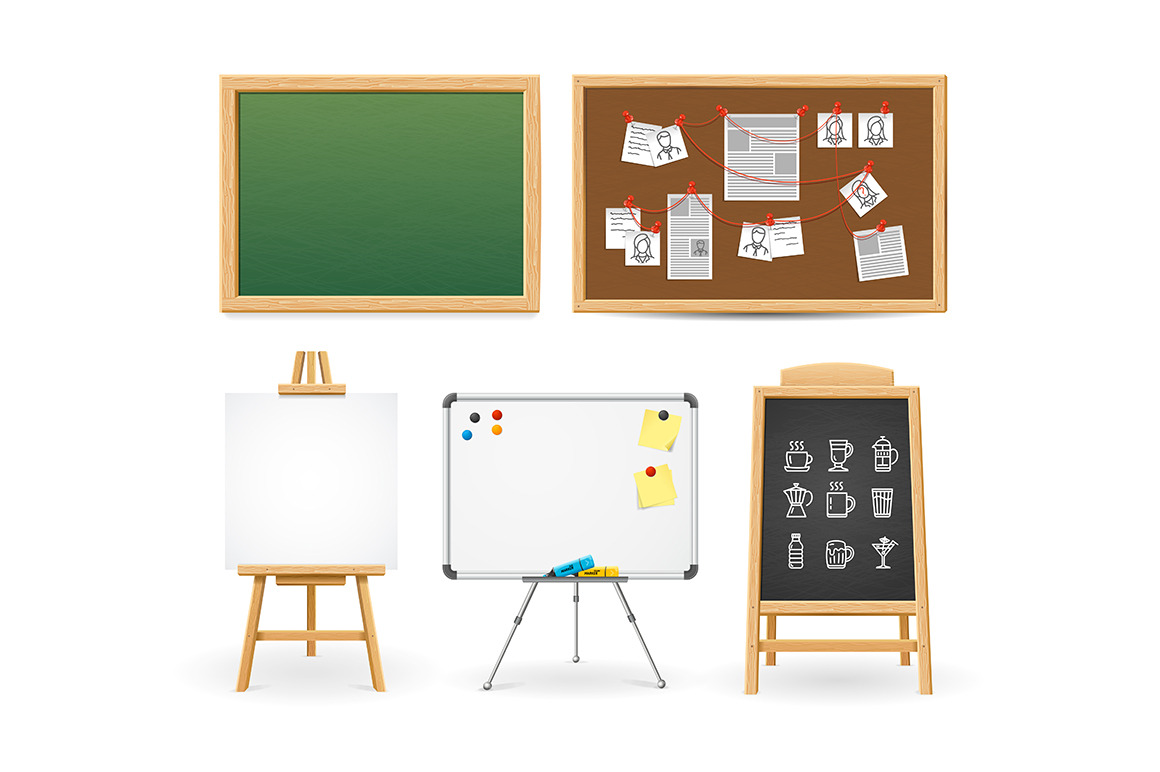 Different Types Boards Set., an Object Graphic by Vector and Templates