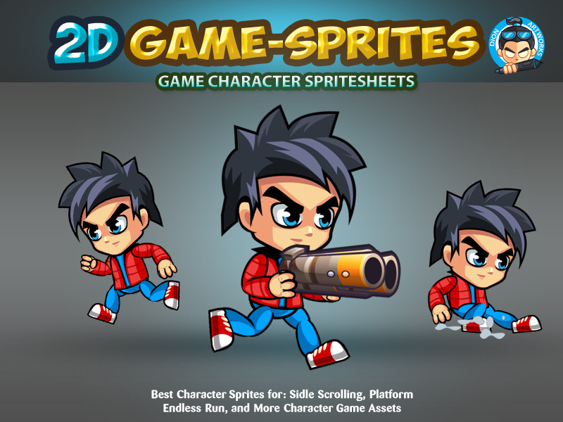 2D Game Character Sprites, an Illustration by DionArtworks