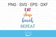 Eat Sleep Beach Repeat, an Illustration by SavanasDesign