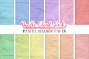 Pastel Shabby digital paper pack | Textures ~ Creative Market