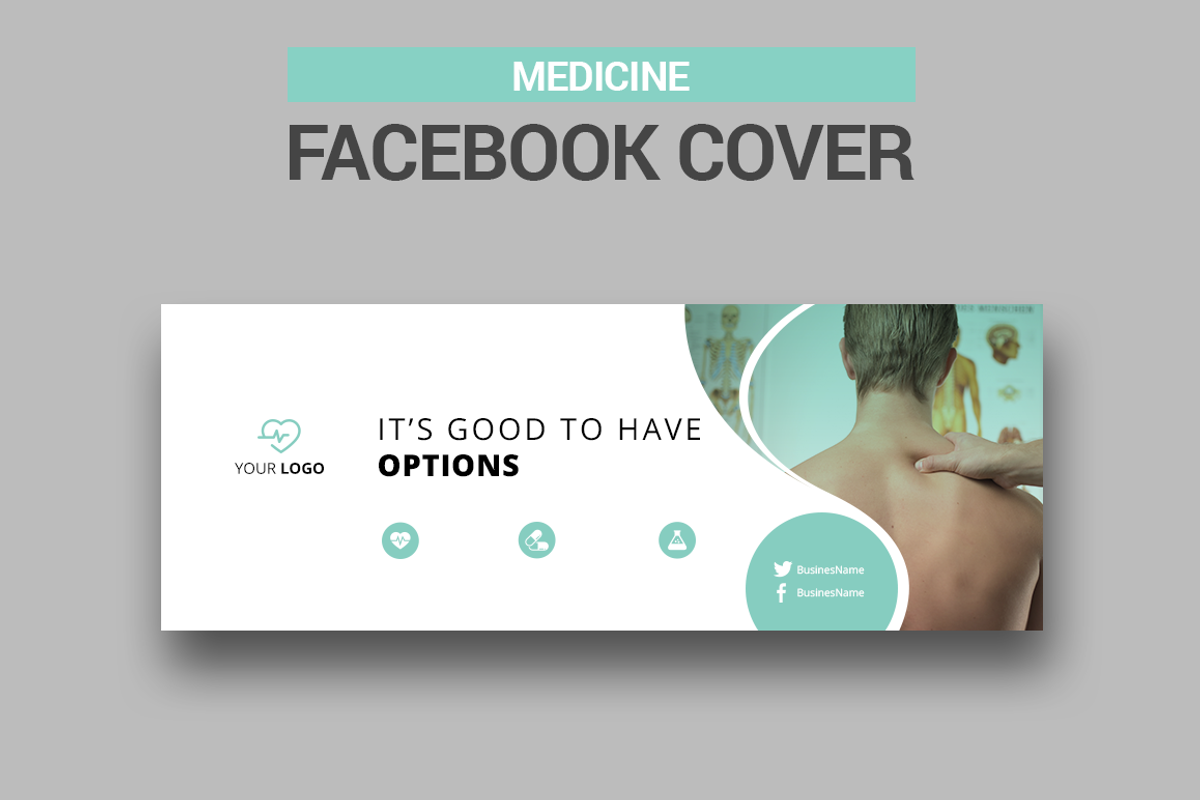 Medicine Facebook Cover, a Social Media Template by UNIK Agency