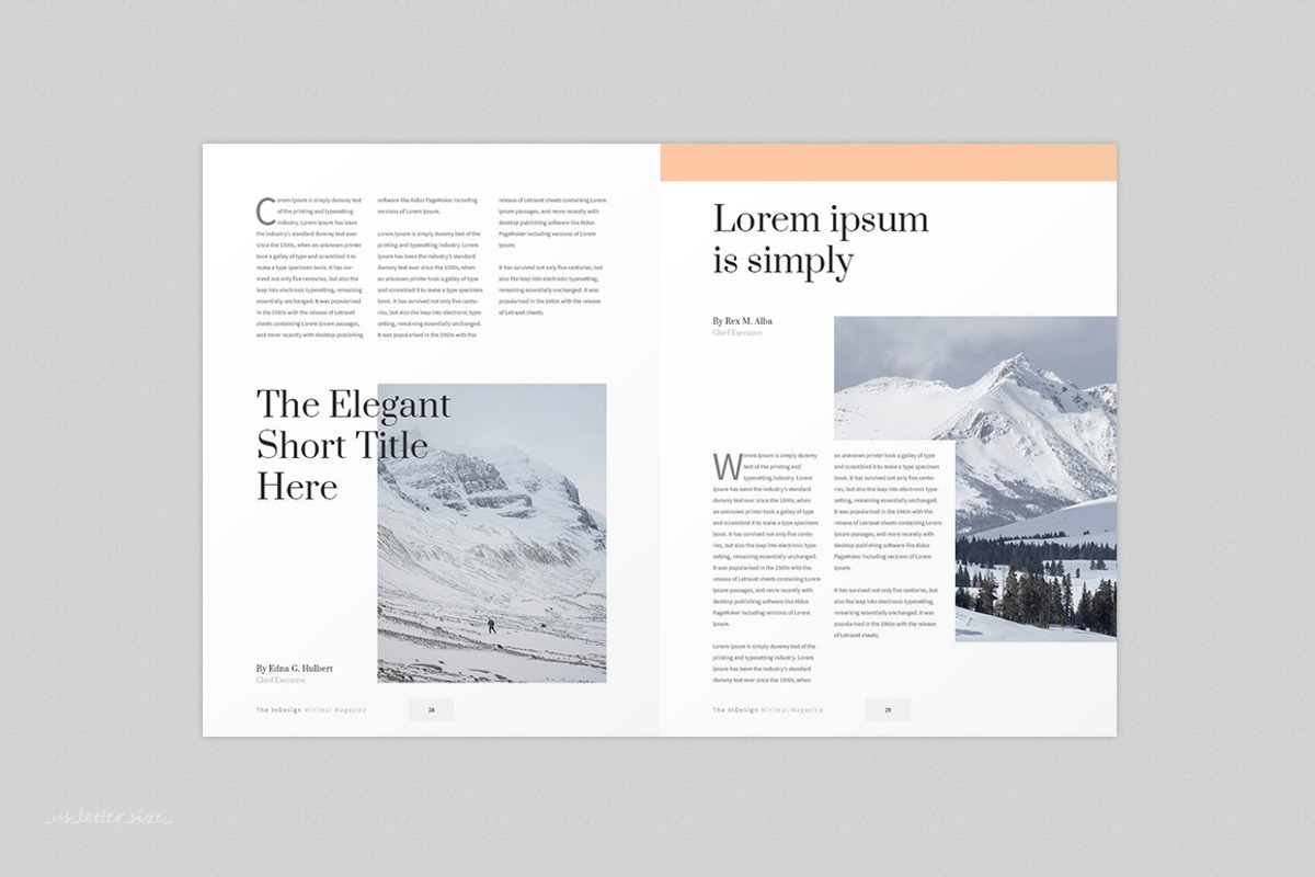 Minimalist Magazine Template, a Magazine Template by Amit Debnath