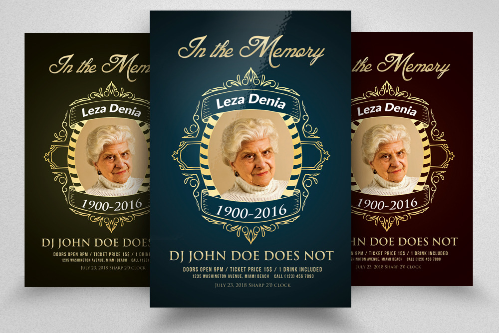 Funeral & Memorial Program Flyer, a Flyer Template by Business Flyers
