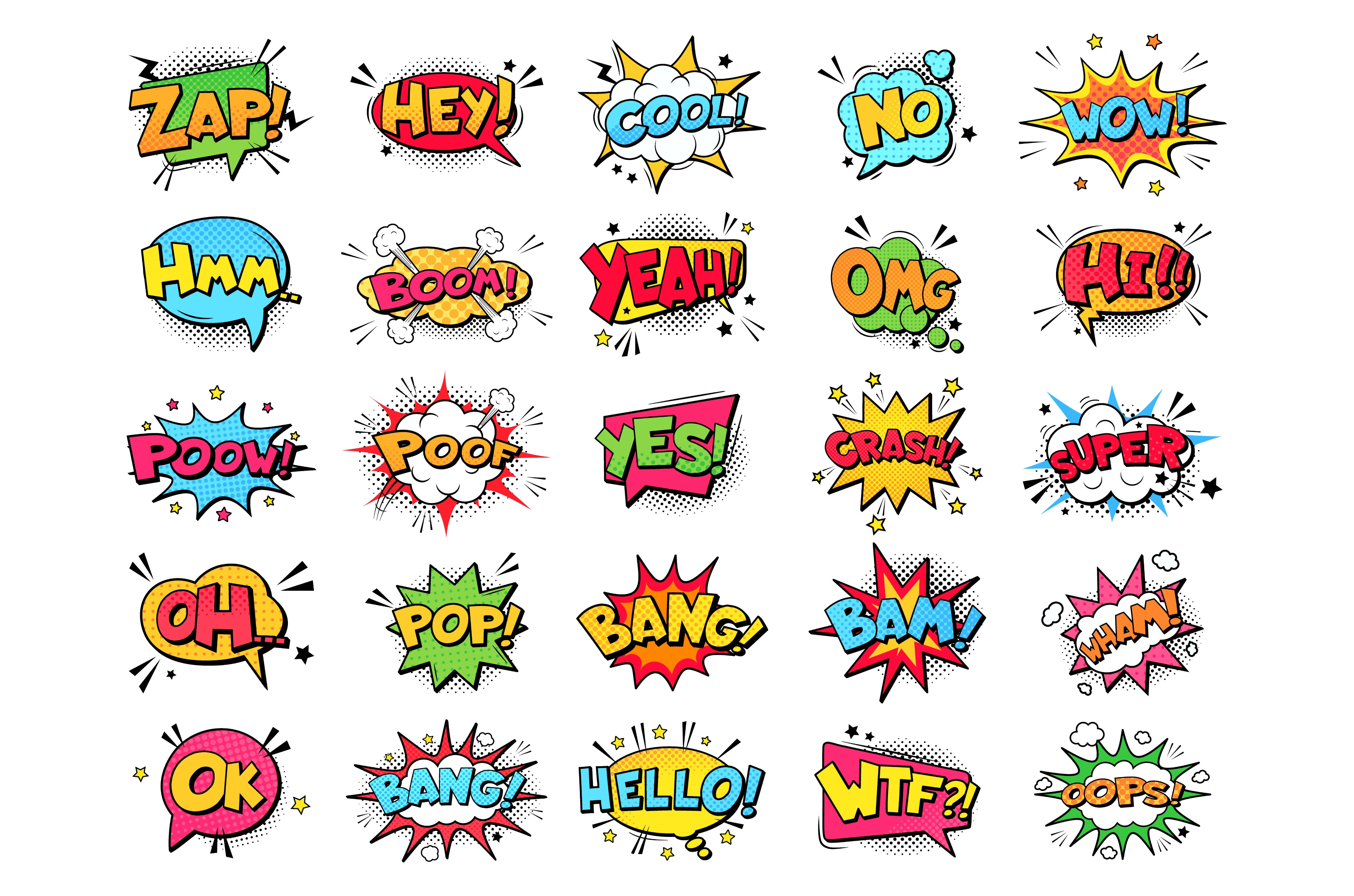 Comic book bubbles. Cartoon, an Illustration by winwin.art