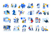 Flat Design People Illustrations, an Education Illustration by PureSolution