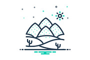 Sand desert mix icon, an Icon by Creative priyanka