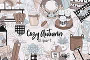 Cozy Autumn Clipart, an Illustration by GlamArtZhanna