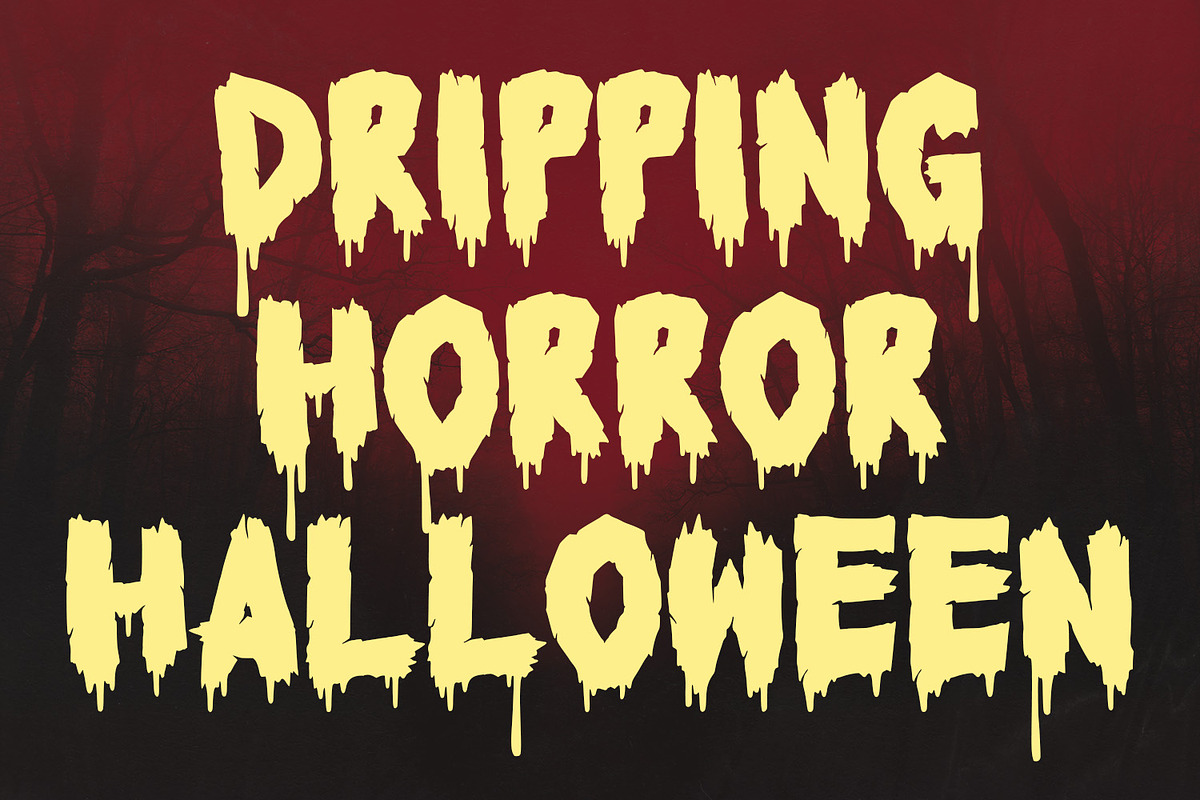 Ivorm Bold Horror Dripping Display, a Handwritten Font by Maulana Creative