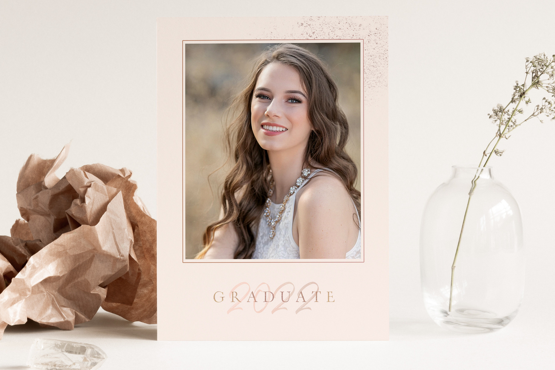 Rose Gold Graduation Card Template, an Invitation Template by By ...