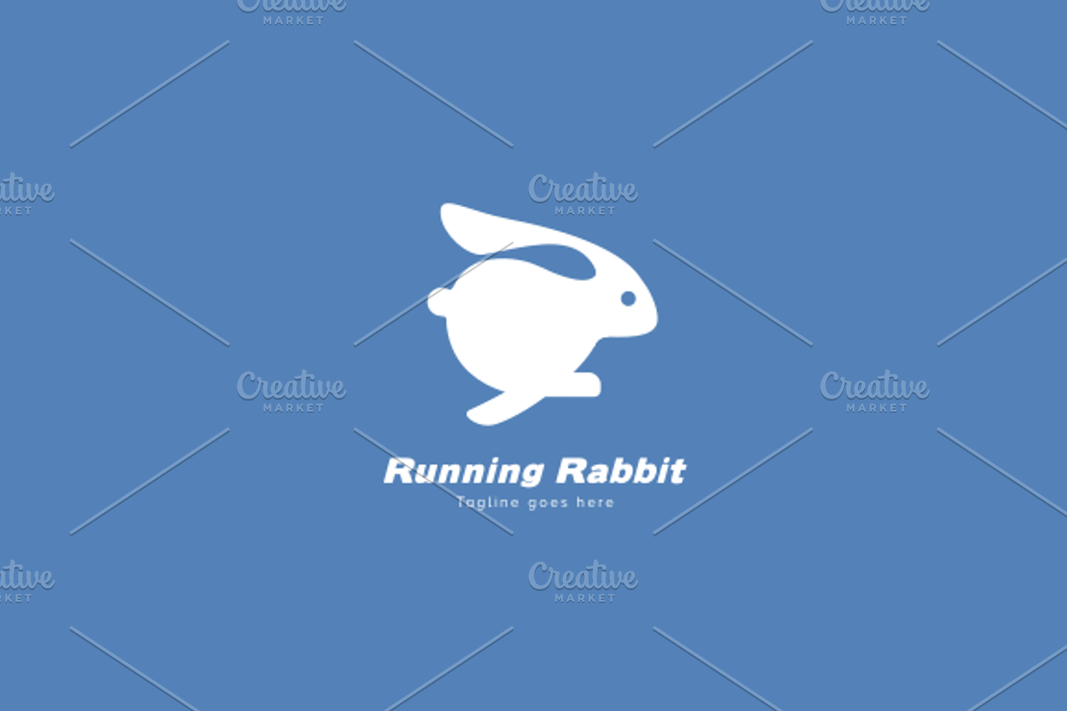 Running Rabbit logo, a Branding & Logo Template by EC Creative