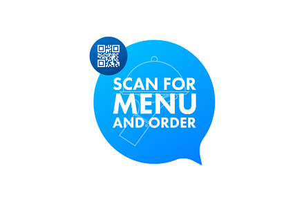 Scan for menu and order. Qr code, a Food Illustration by DG-Market